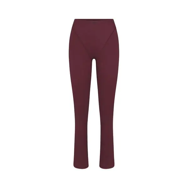 NIKESKIMS Matte High-waisted V-panel Straight Leggings 'currant - Red
