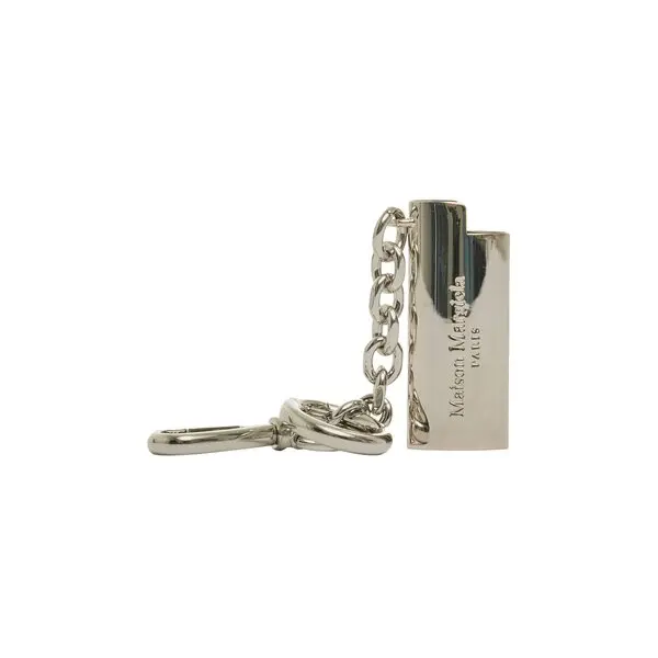 MAISON MARGIELA Small Keyring Lighter Case - Silver
