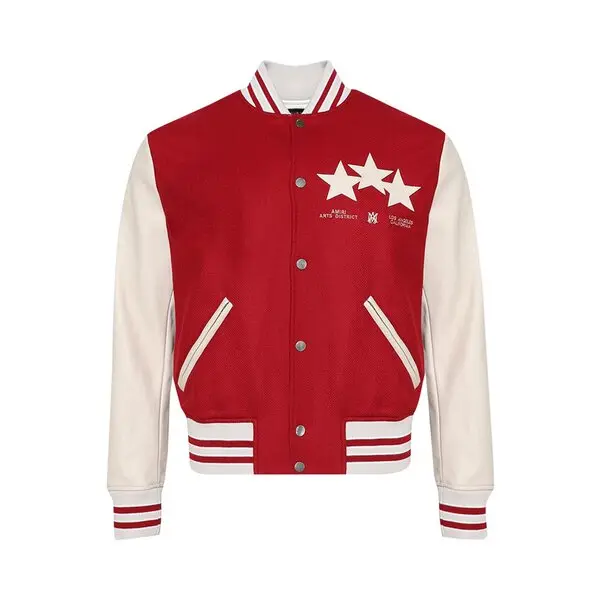 Amiri Stars Varsity Jacket - Red