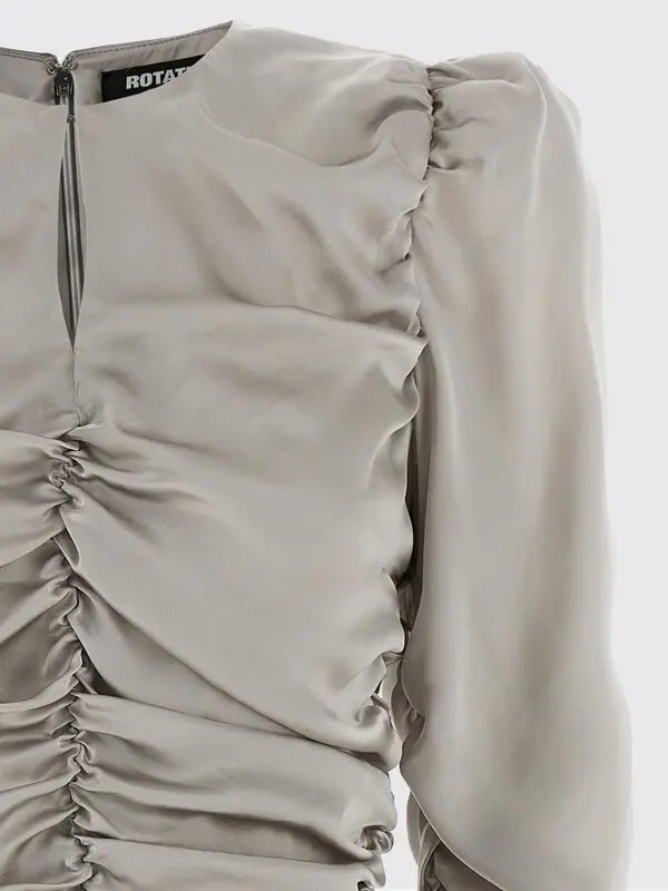 ROTATE BY BIRGER CHRISTENSEN Ruched Bow Detailed Dress