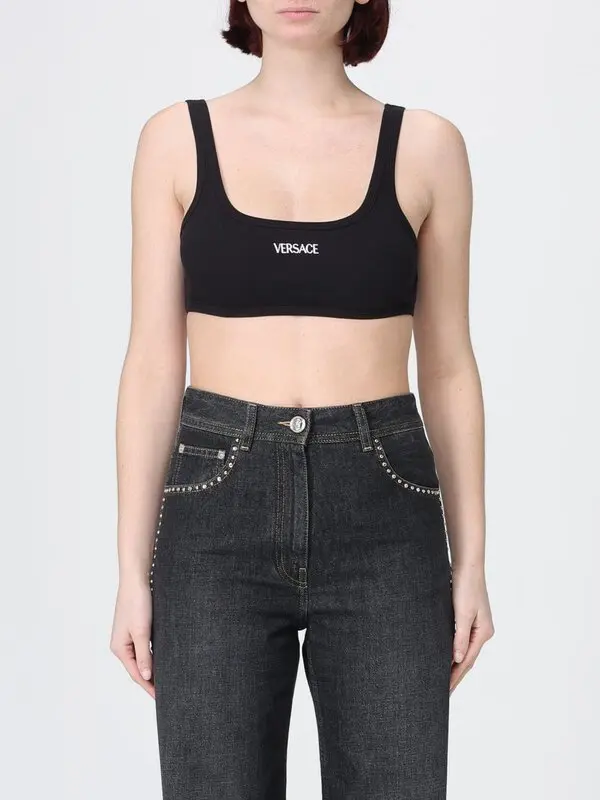 Versace Cropped Top - Black