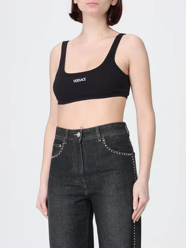 Versace Cropped Top - Black