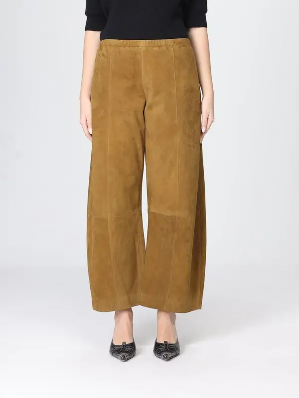 Khaite Suede Trousers - Brown