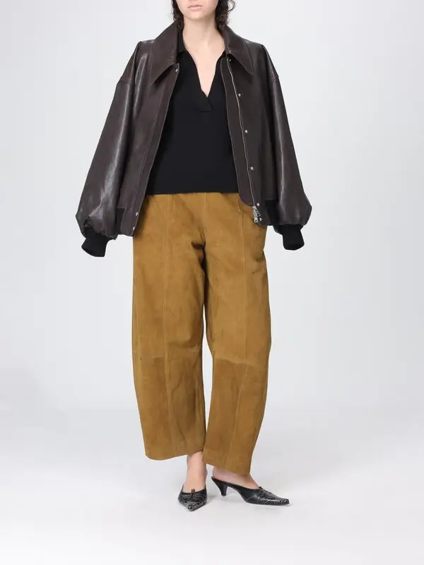 Khaite Suede Trousers - Brown