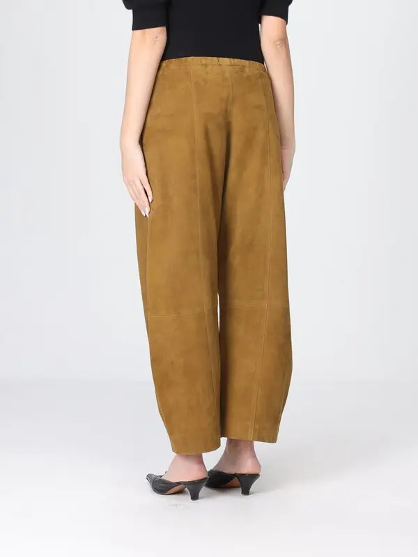 Khaite Suede Trousers - Brown