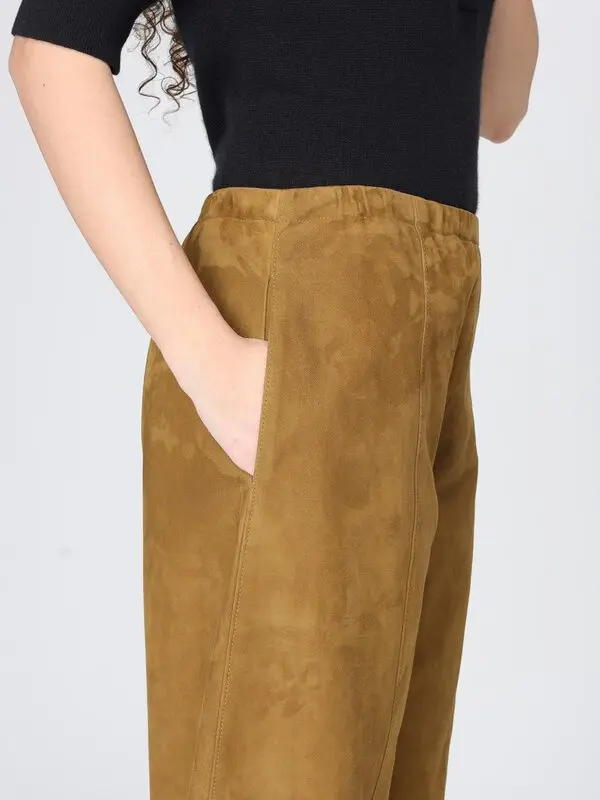 Khaite Suede Trousers - Brown