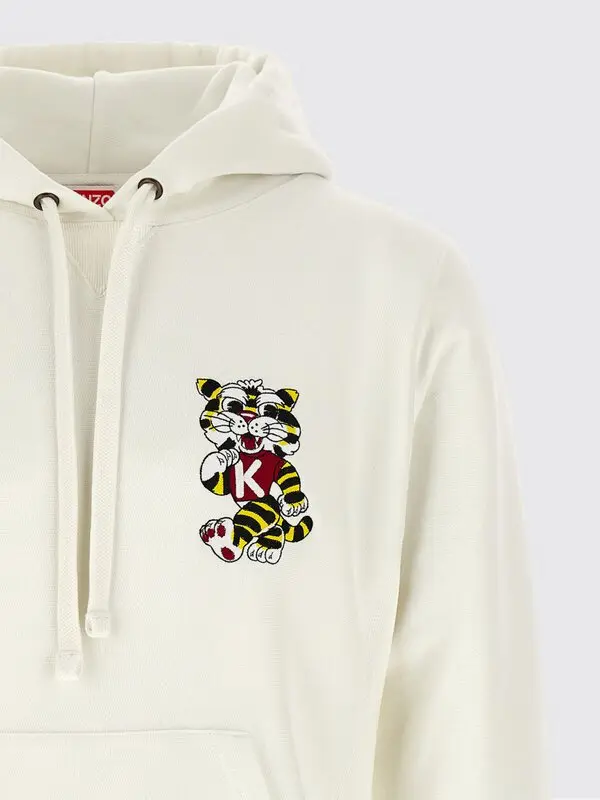Kenzo Embroidered Tiger Hoodie - White