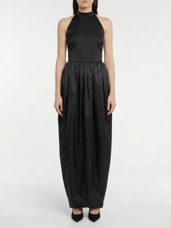 ROTATE BY BIRGER CHRISTENSEN Halter Neck Dress With Full Skirt - Black