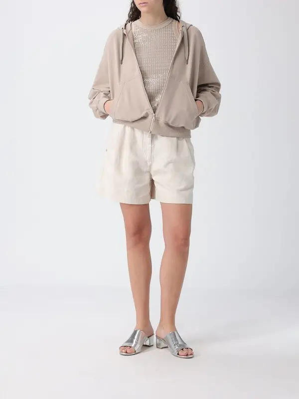 Brunello Cucinelli Sequin Embellished Ribbed Tank