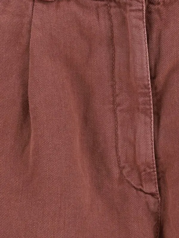 Brunello Cucinelli Cotton And Linen Blend Shorts - Red
