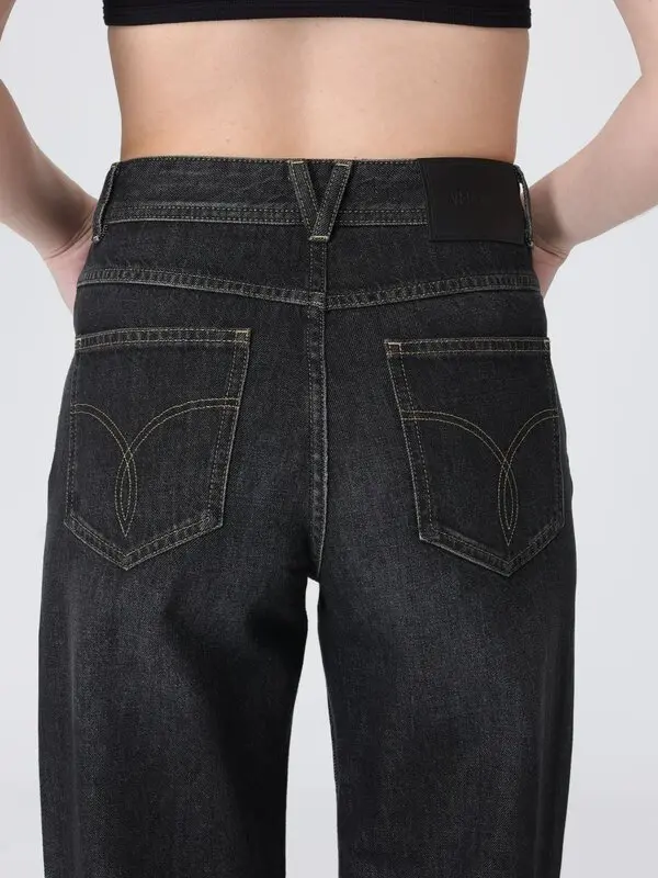 Versace Embellished Straight Leg Jeans - Black