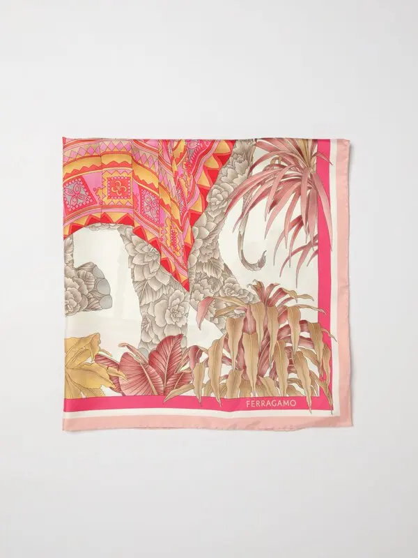 FERRAGAMO India Print Silk Foulard - Multicolor