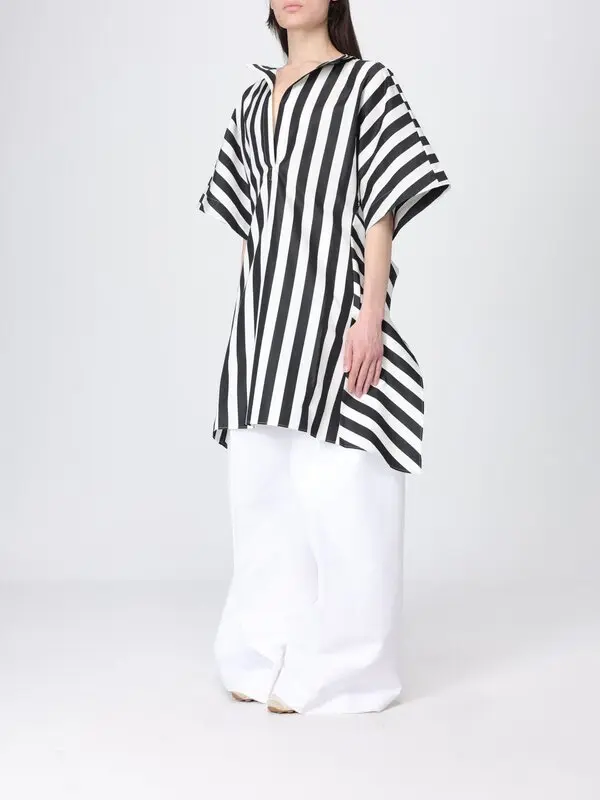 Jacquemus Striped Cotton And Silk Kaftan Dress