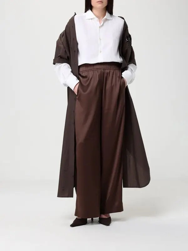 Brunello Cucinelli Tailored Wide Leg Pants - Brown