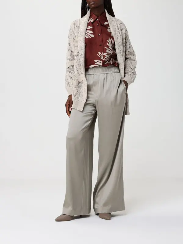 Brunello Cucinelli Tailored Wide Leg Pants - Pearl