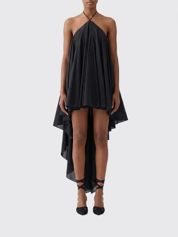 Jacquemus Cotton Blend Mini Dress - Black