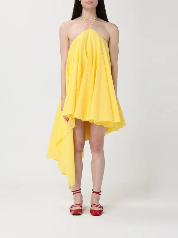 Jacquemus Cotton Blend Mini Dress - Yellow