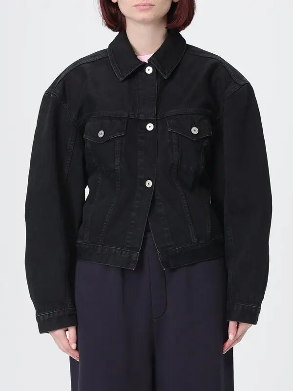 Jacquemus Cropped Denim Jacket - Black