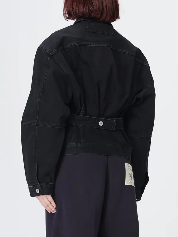 Jacquemus Cropped Denim Jacket - Black