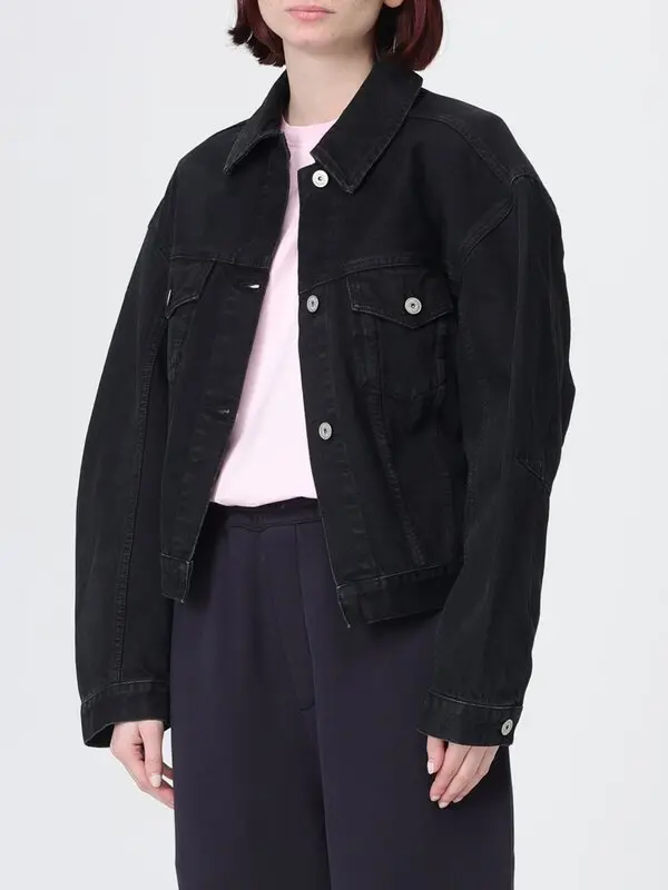 Jacquemus Cropped Denim Jacket - Black
