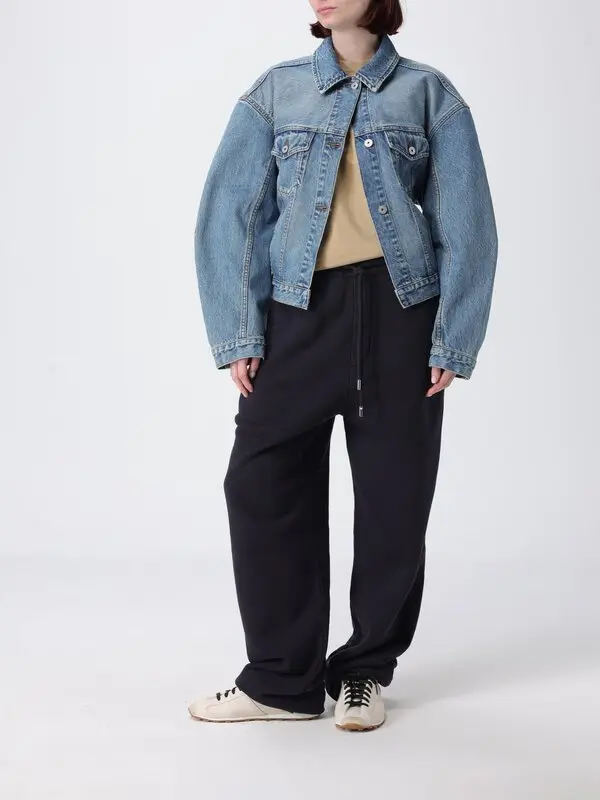 Jacquemus Cropped Denim Jacket With Classic Collar And Button Details - Blue