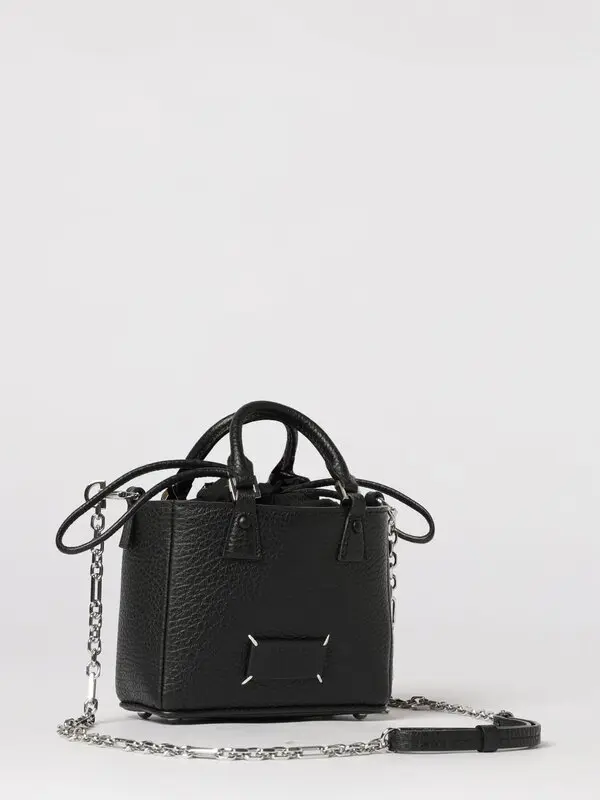 MAISON MARGIELA 5ac Mini Grained Leather Bag - Black