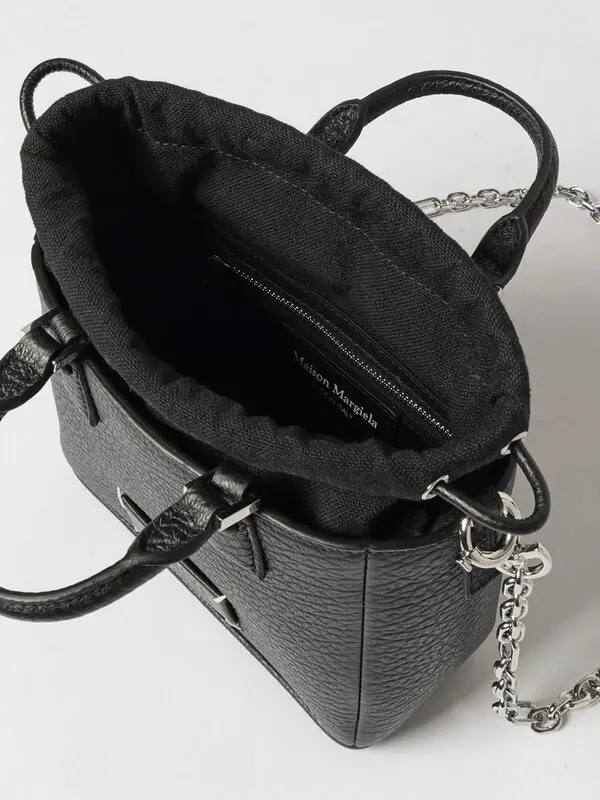 MAISON MARGIELA 5ac Mini Grained Leather Bag - Black