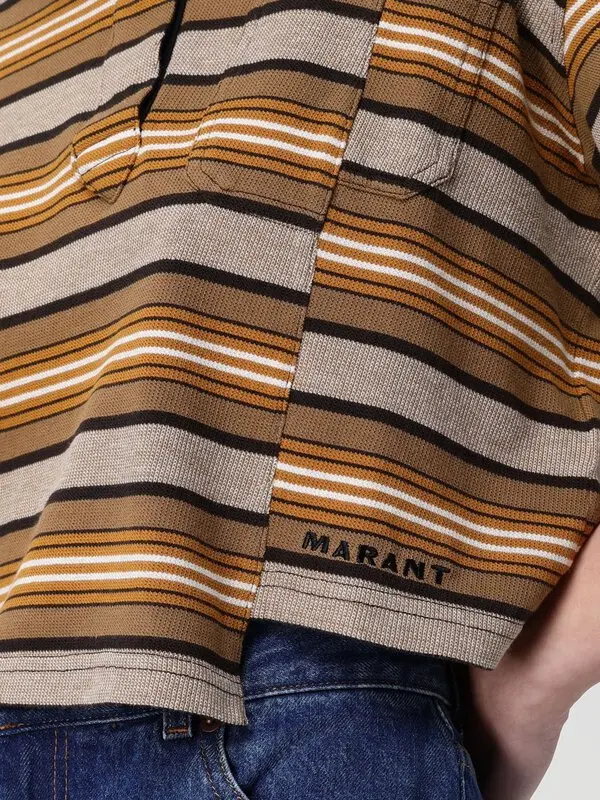 Isabel Marant Étoile Striped Cropped Polo Shirt