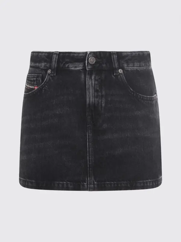 DIESEL® De-ron Cotton Denim Skirt