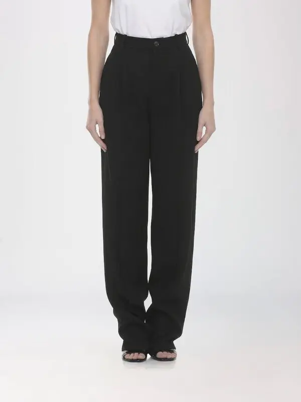 Elisabetta Franchi High Waisted Viscose Trousers - Black