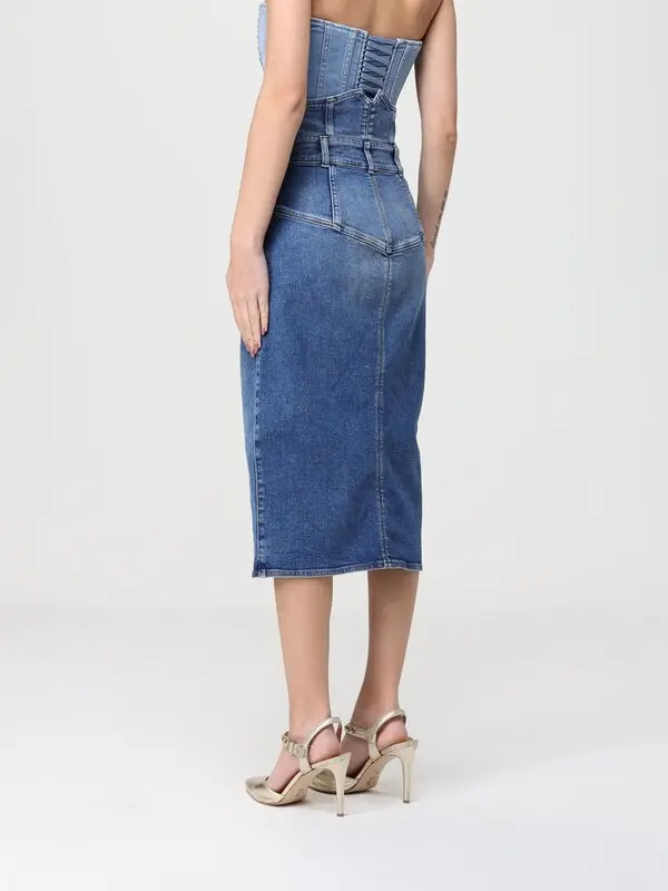 Elisabetta Franchi Button Detailed Denim Skirt
