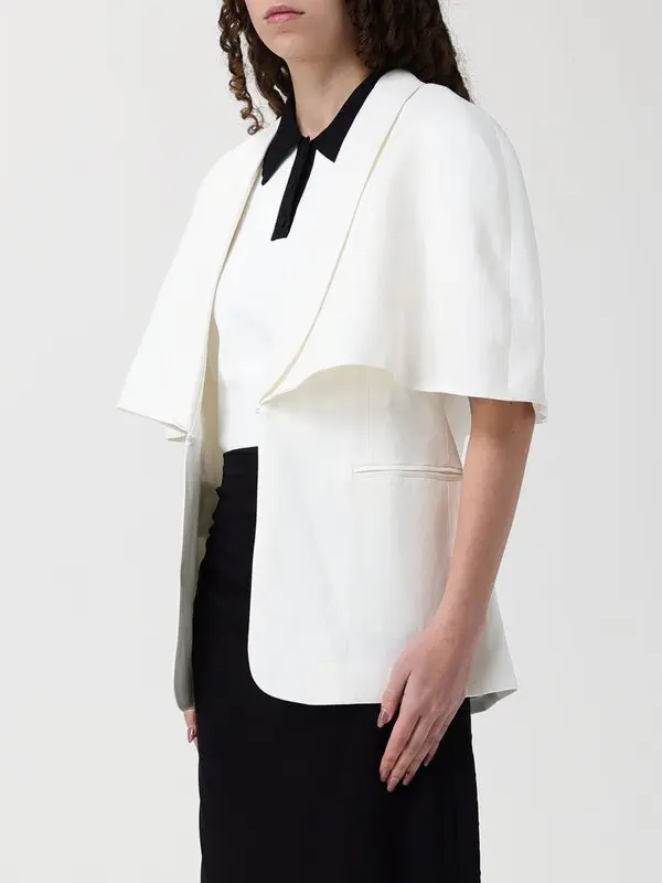 TWINSET Viscose Blend Cape Blazer - Pearl