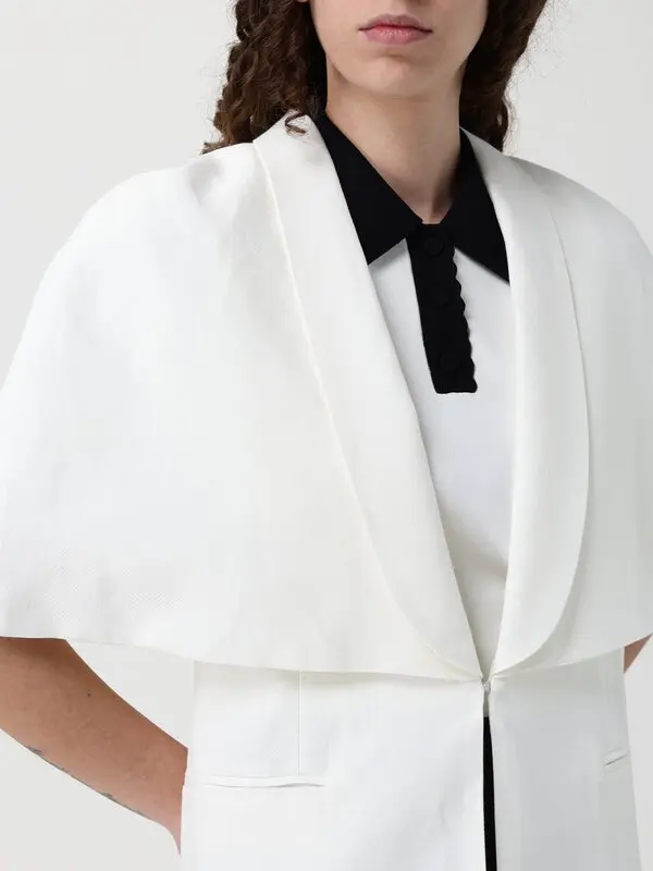 TWINSET Viscose Blend Cape Blazer - Pearl