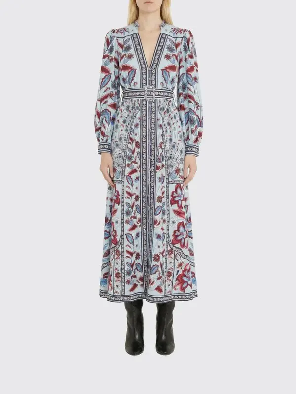 Farm Rio Printed Rayon Maxi Dress - Blue