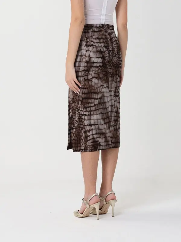 Elisabetta Franchi Viscose Skirt With Crocodile Print