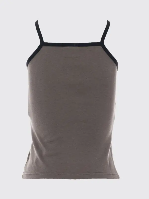 COURREGES Cotton Top With Logo - Grey