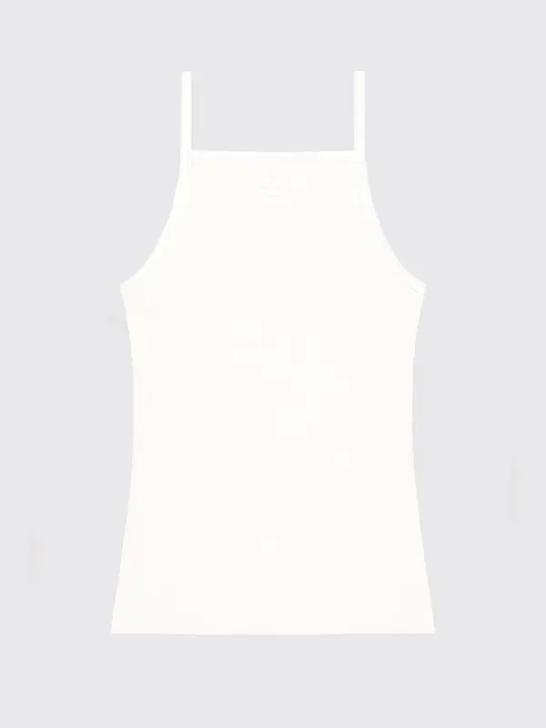 COURREGES Cotton Top With Logo - White