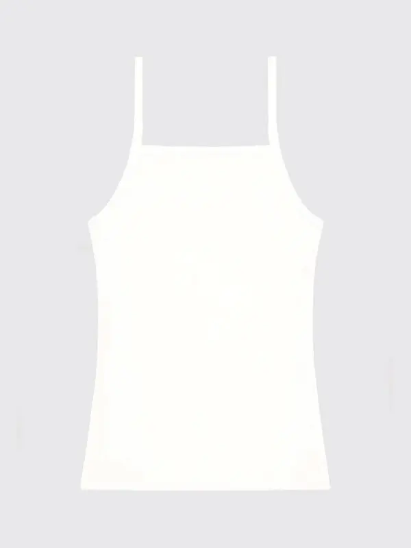 COURREGES Cotton Top With Logo - White