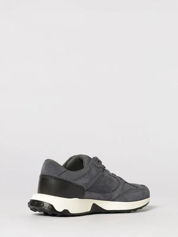 TOD'S Suede And Mesh Lace-up Sneakers - Grey