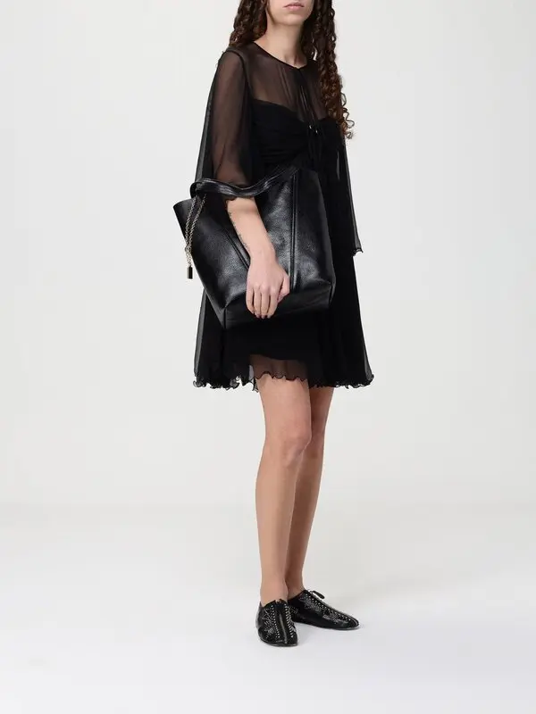 Chloé Silk Mini Dress - Black