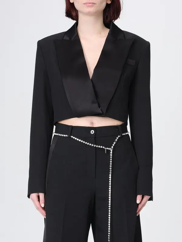 Pinko Cropped Blazer With Shawl Collar