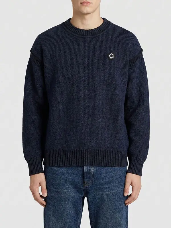 Kenzo Cotton Jumper With Contrast Logo - Black