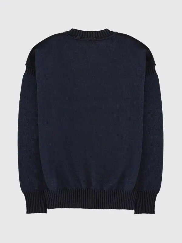 Kenzo Cotton Jumper With Contrast Logo - Black