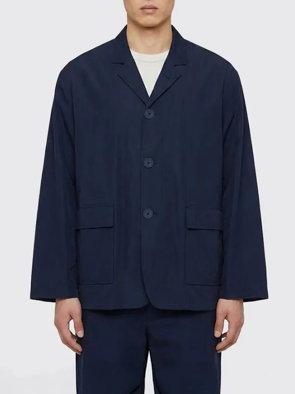 Thom Browne Recycled Nylon Relaxed Fit Blazer - Navy