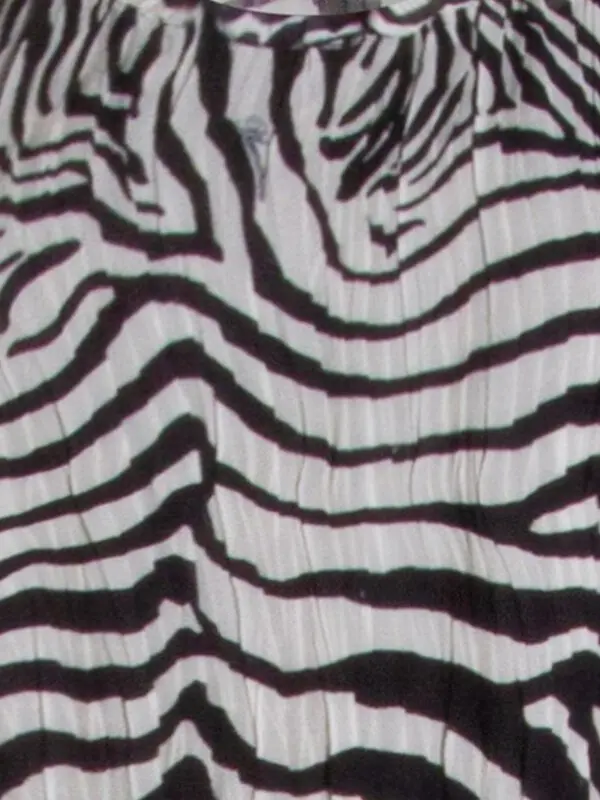 Blumarine Zebra Print Viscose Kaftan Dress - White