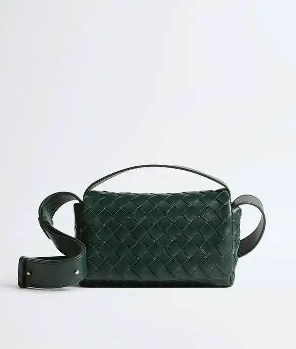 BOTTEGA  VENETA Intrecciato Mini Bag With Flap - Alpi Green