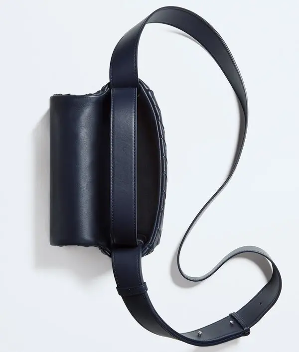 Bottega Veneta Intrecciato Mini Bag With Flap - Midnight
