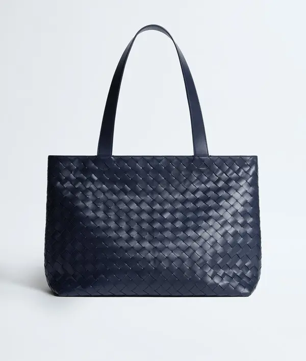 BOTTEGA  VENETA Intrecciato Zipped Tote - Midnight