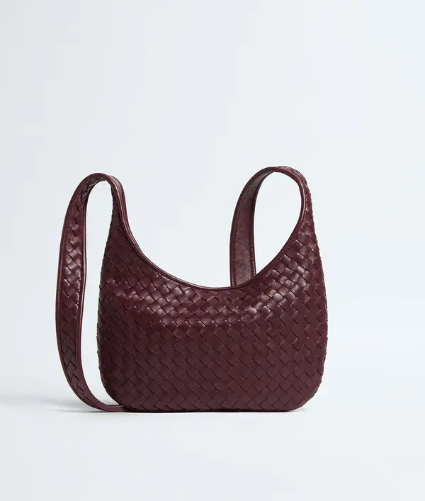 BOTTEGA  VENETA Intrecciato Nappa Cross-body Bag - Deep Mahogany