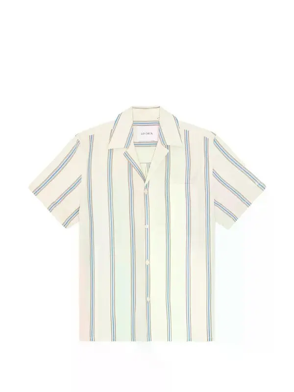 LES DEUX Lawson Striped Chest-pocket Shirt - Neutrals